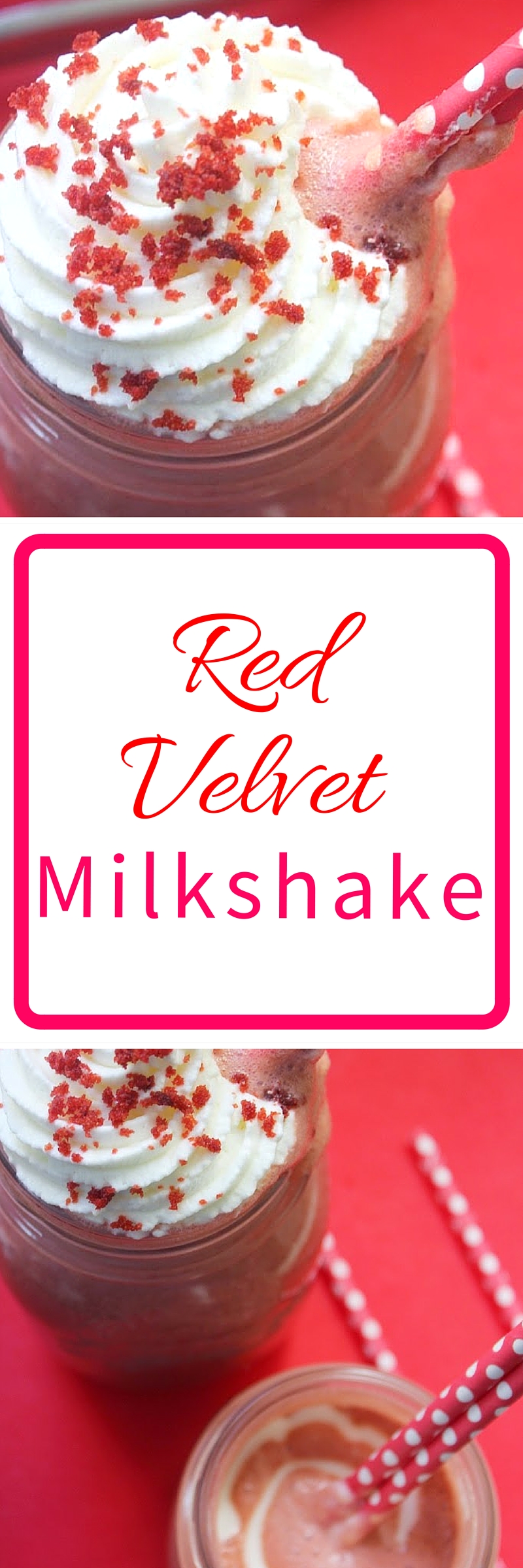 Red Velvet Milkshake + Cream Cheese Swirl